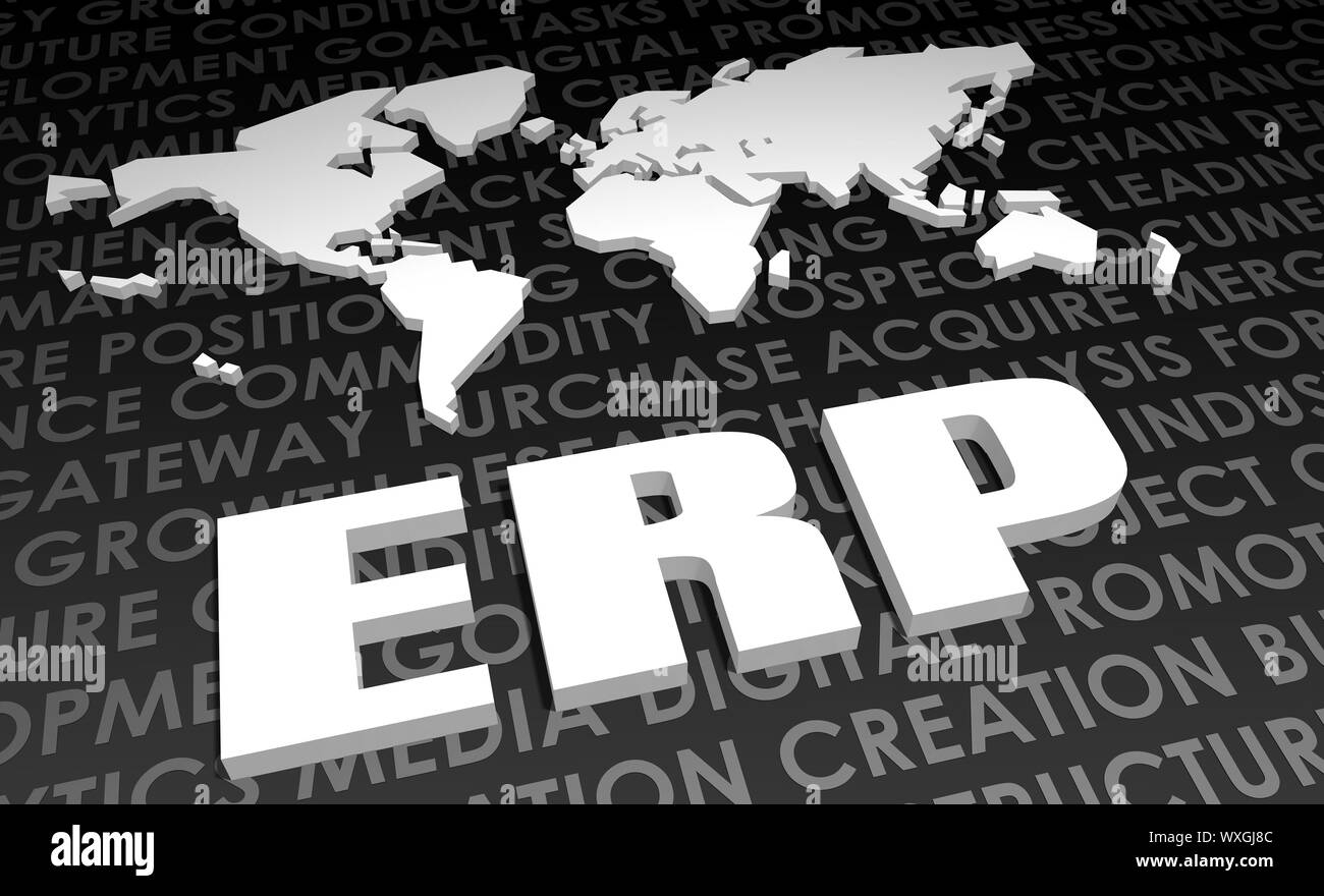 ERP Industry Global Standard on 3D Map Stock Photo - Alamy