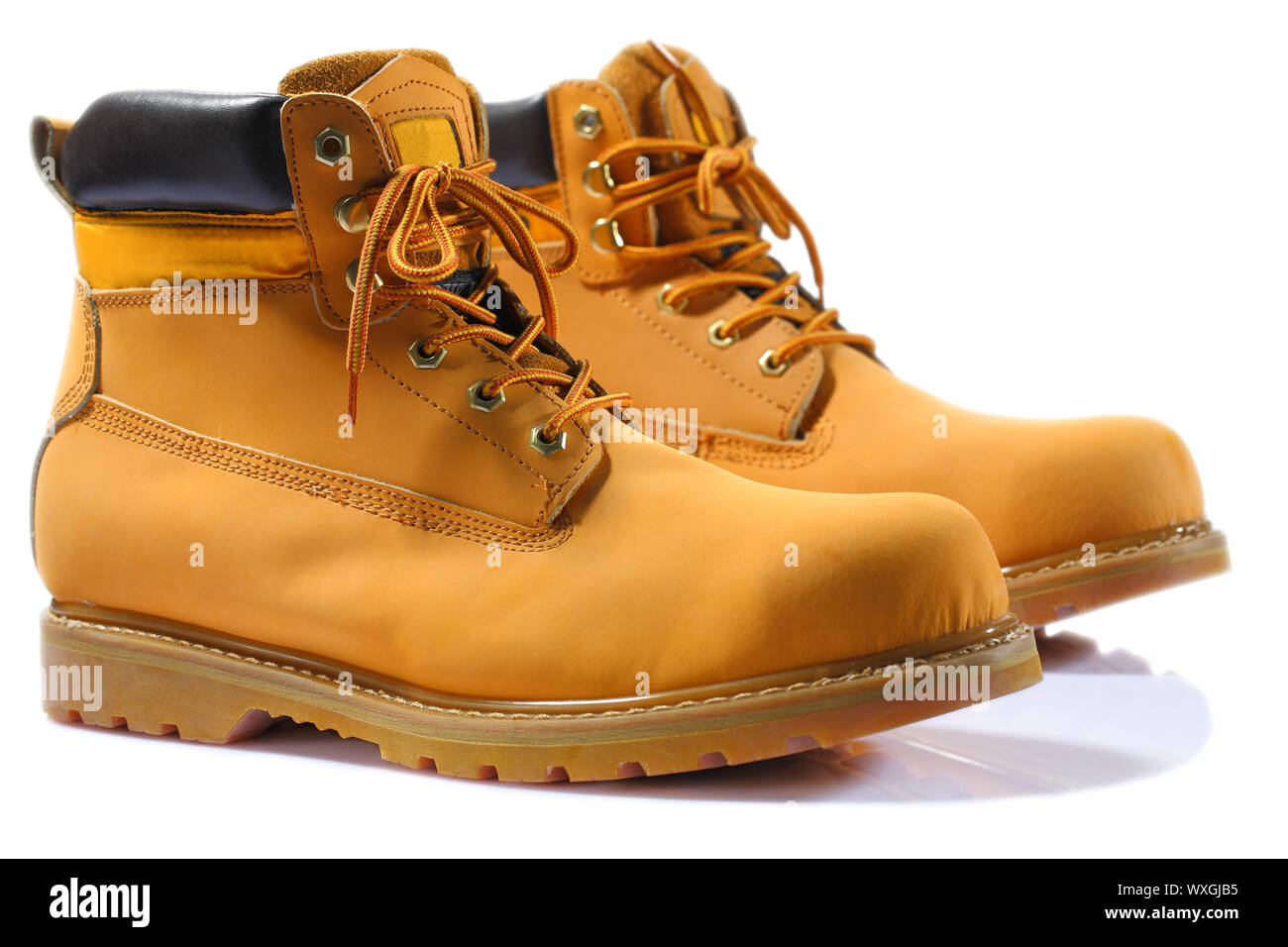 working boots isolated Stock Photo - Alamy