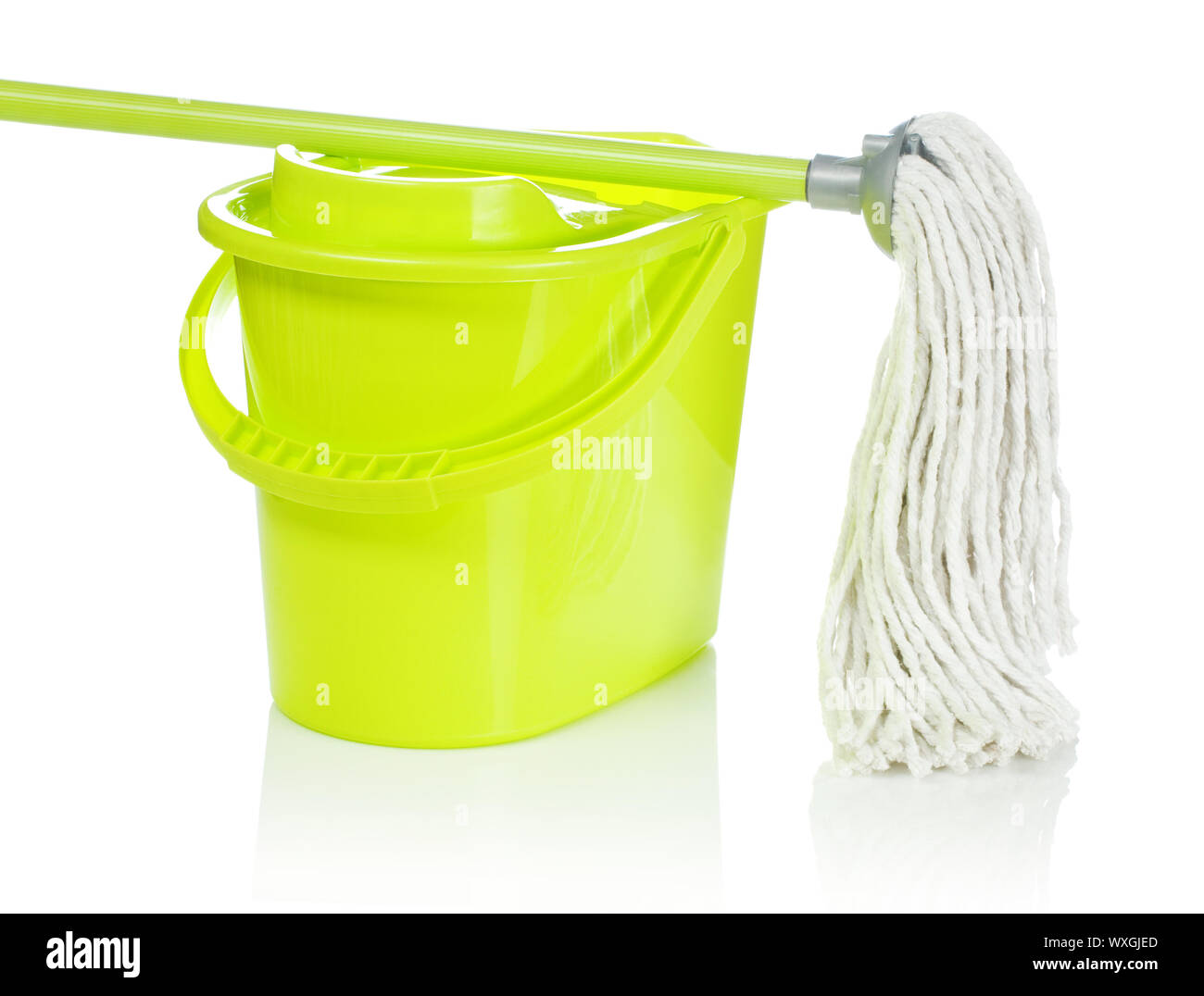 bucket with mop on it Stock Photo - Alamy