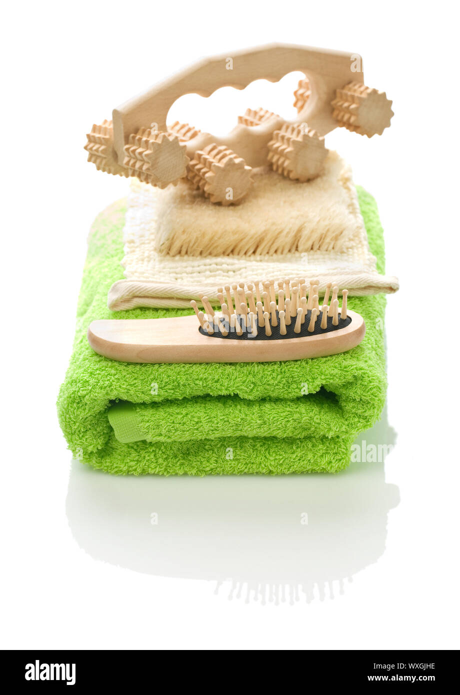 group of bathing accessories Stock Photo - Alamy