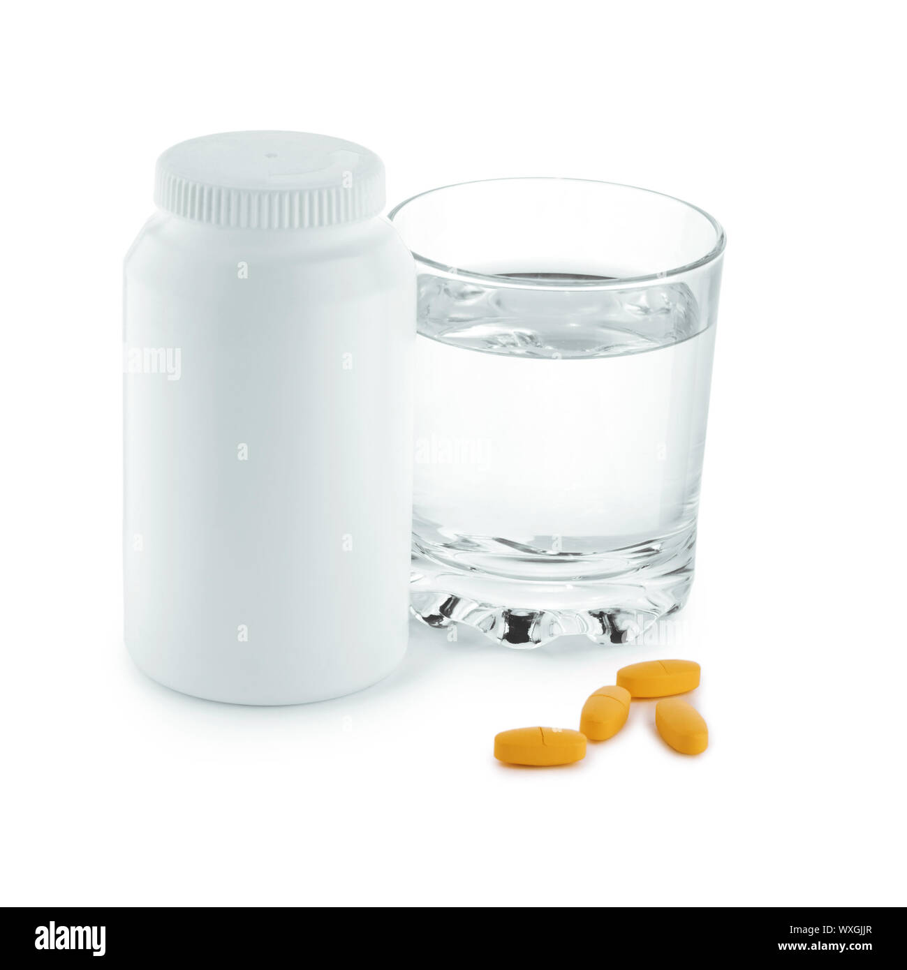 bottle glass water tablette Stock Photo - Alamy