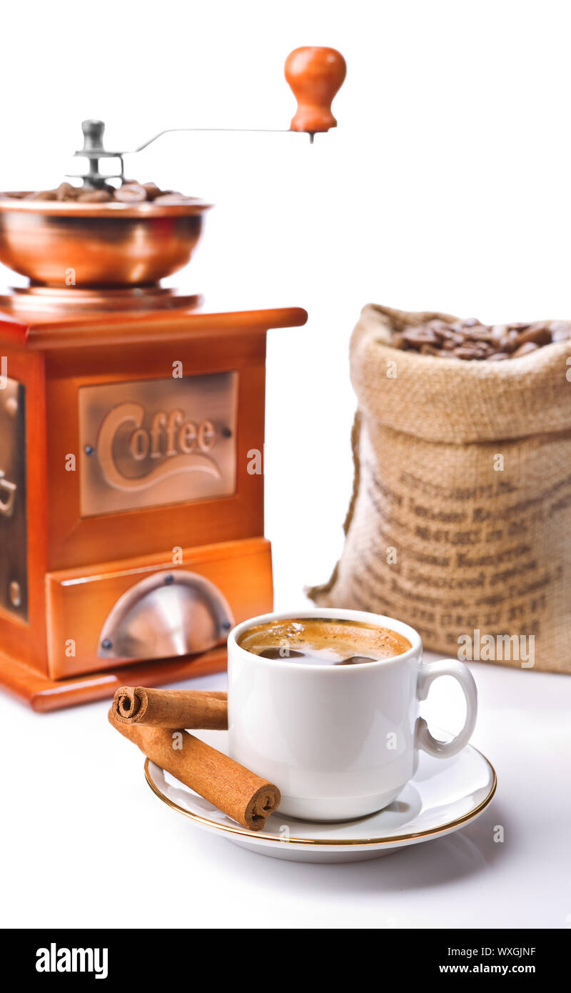 isolated coffee composition Stock Photo - Alamy