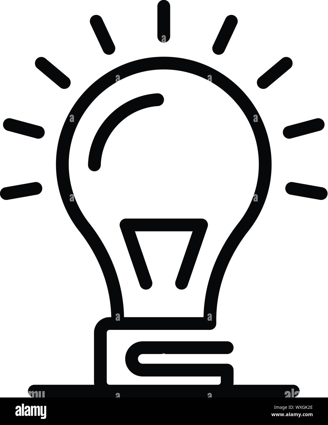 Light bulb icon. Outline light bulb vector icon for web design isolated ...