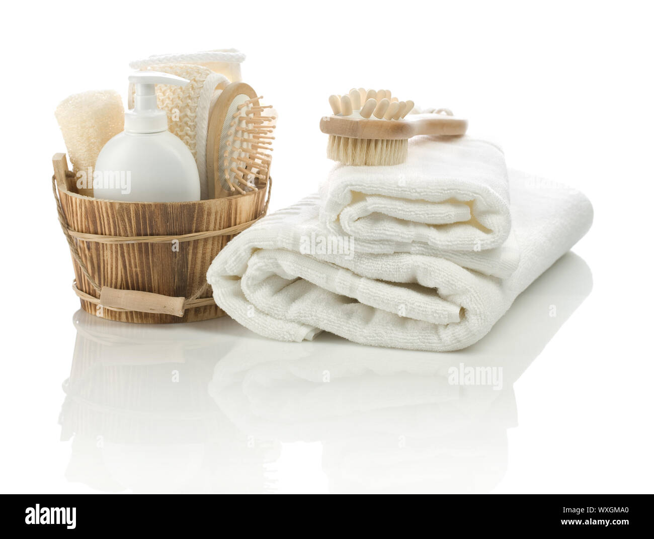 group of bathing accessories Stock Photo - Alamy