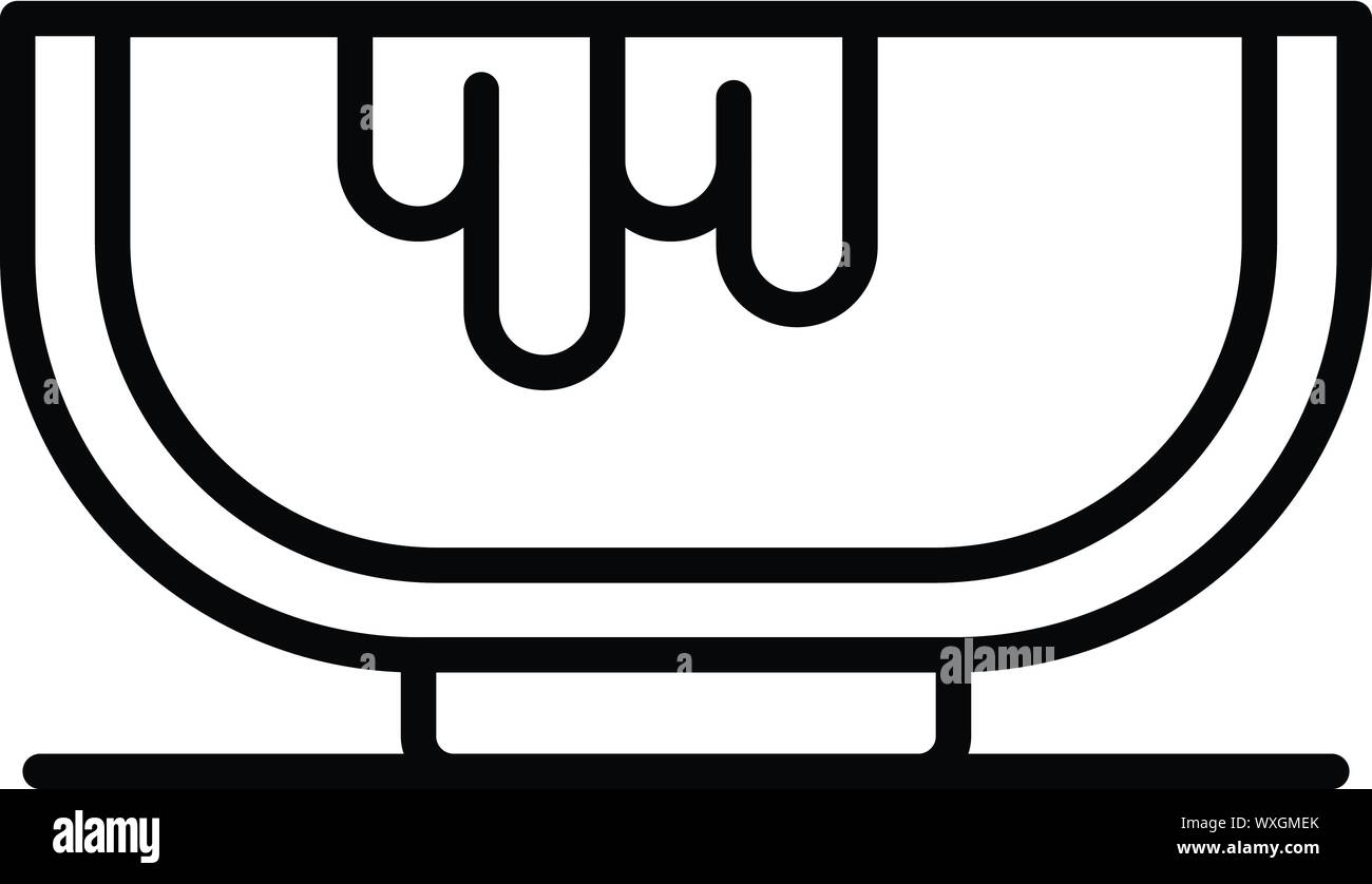 Plate hair dye icon. Outline plate hair dye vector icon for web design ...