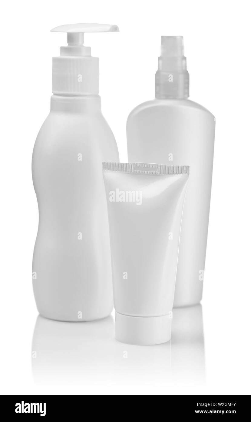 plastic bottles and tube Stock Photo - Alamy
