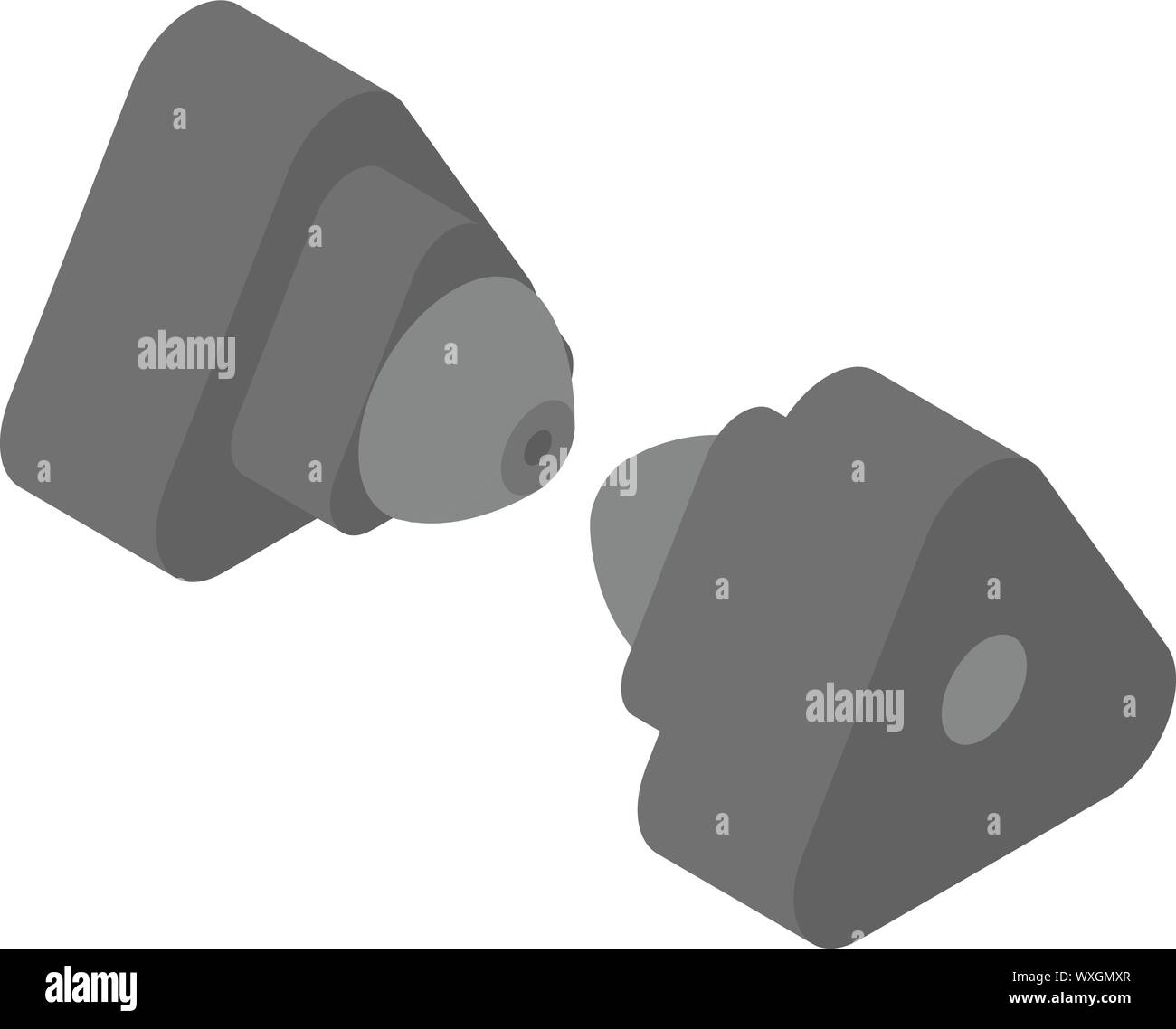 Triangular headphones icon. Isometric of triangular headphones vector ...