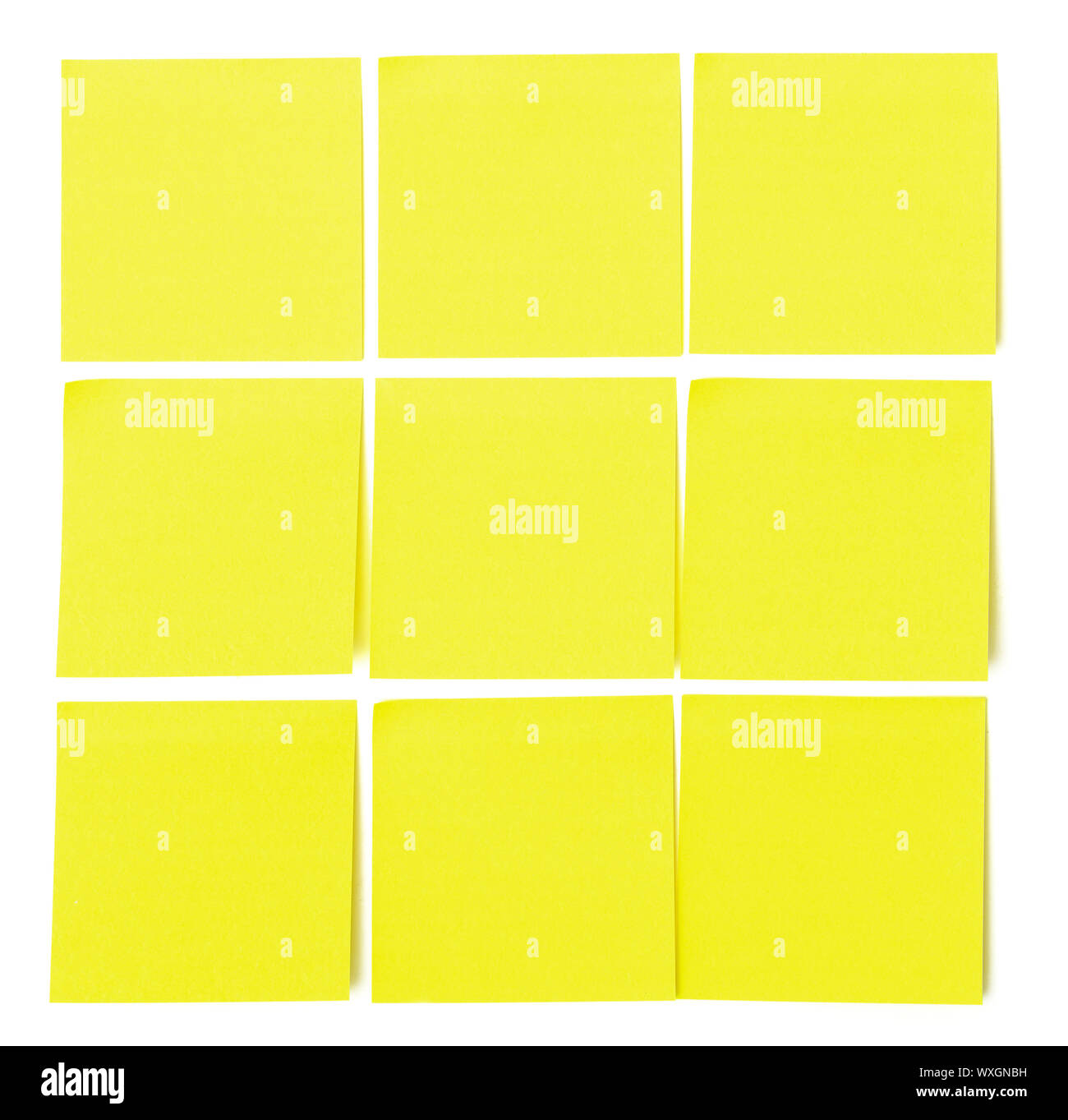 Set of yellow paper sticky stickers, on white background Stock Photo ...