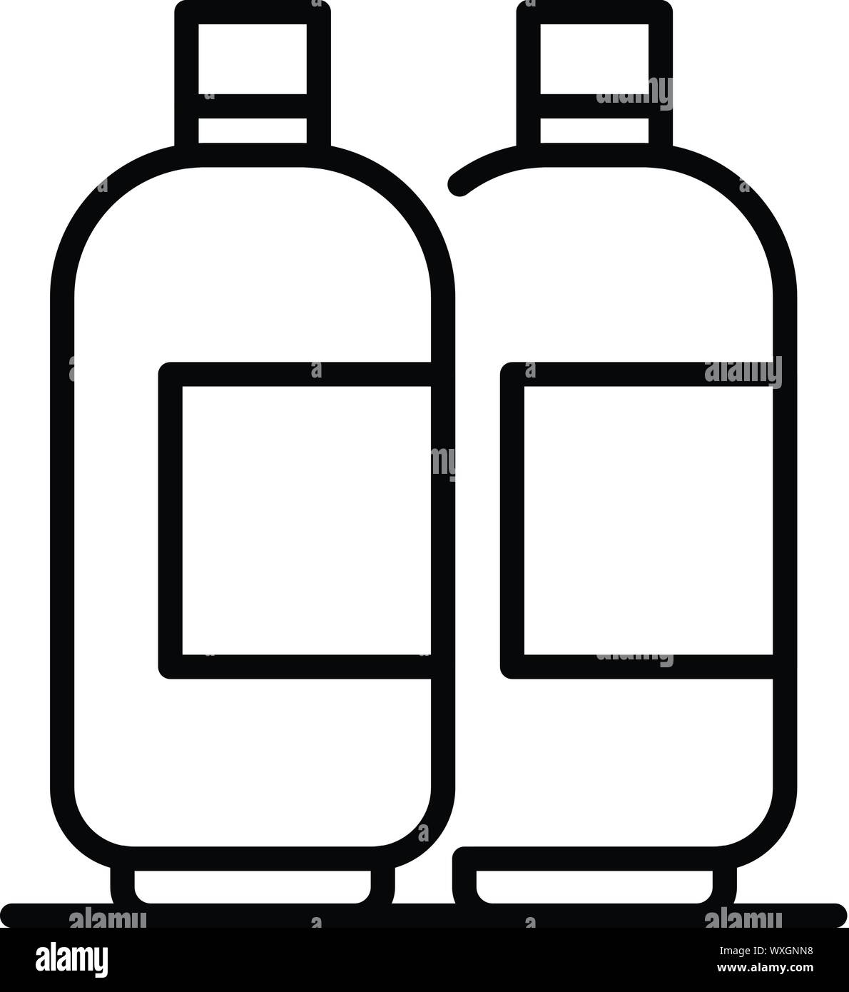 Gel hair bottle icon. Outline gel hair bottle vector icon for web ...