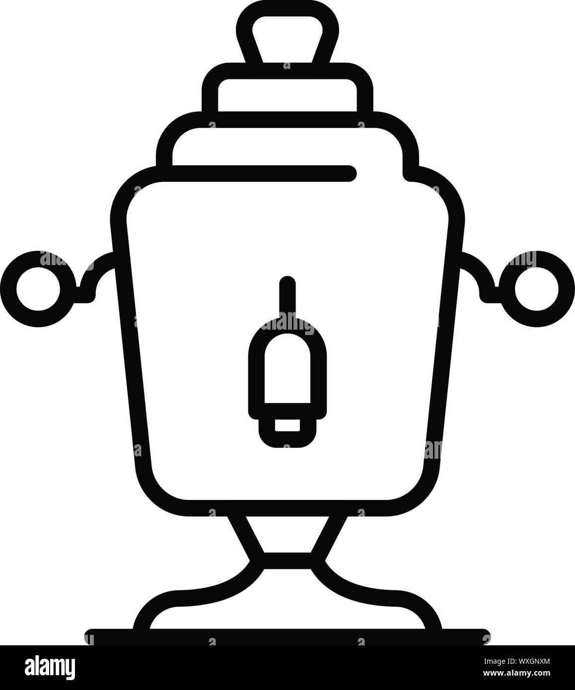 Copper samovar icon. Outline copper samovar vector icon for web design ...
