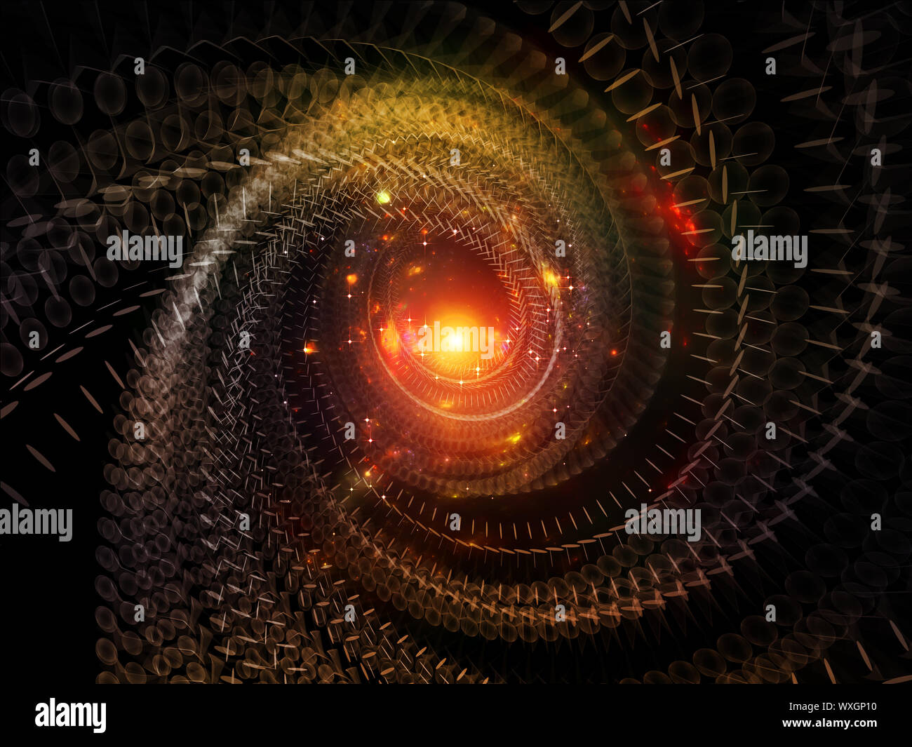 Abstract composition of spiral elements suitable as element in projects ...
