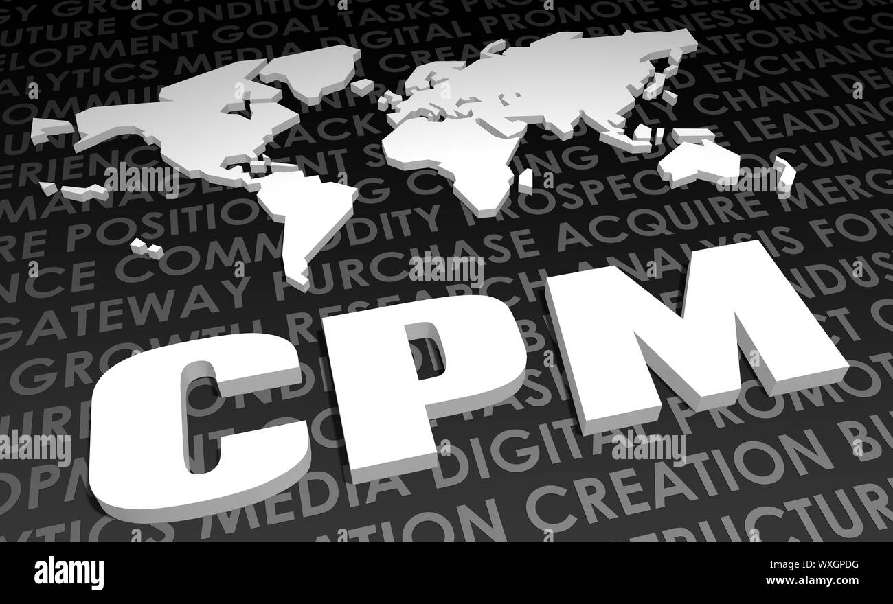 CPM Industry Global Standard on 3D Map Stock Photo - Alamy