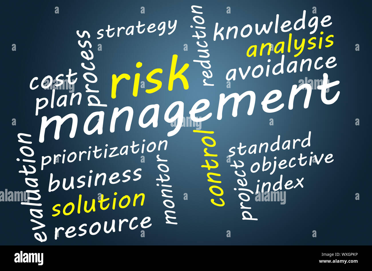 Business concept: Risk management in word tag cloud Stock Photo - Alamy