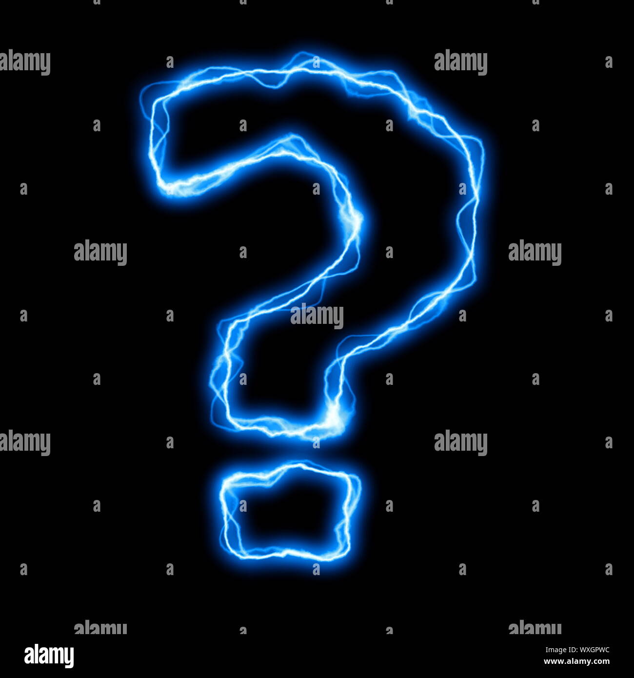 electric lightning or flash font with blue letters on black Stock Photo ...