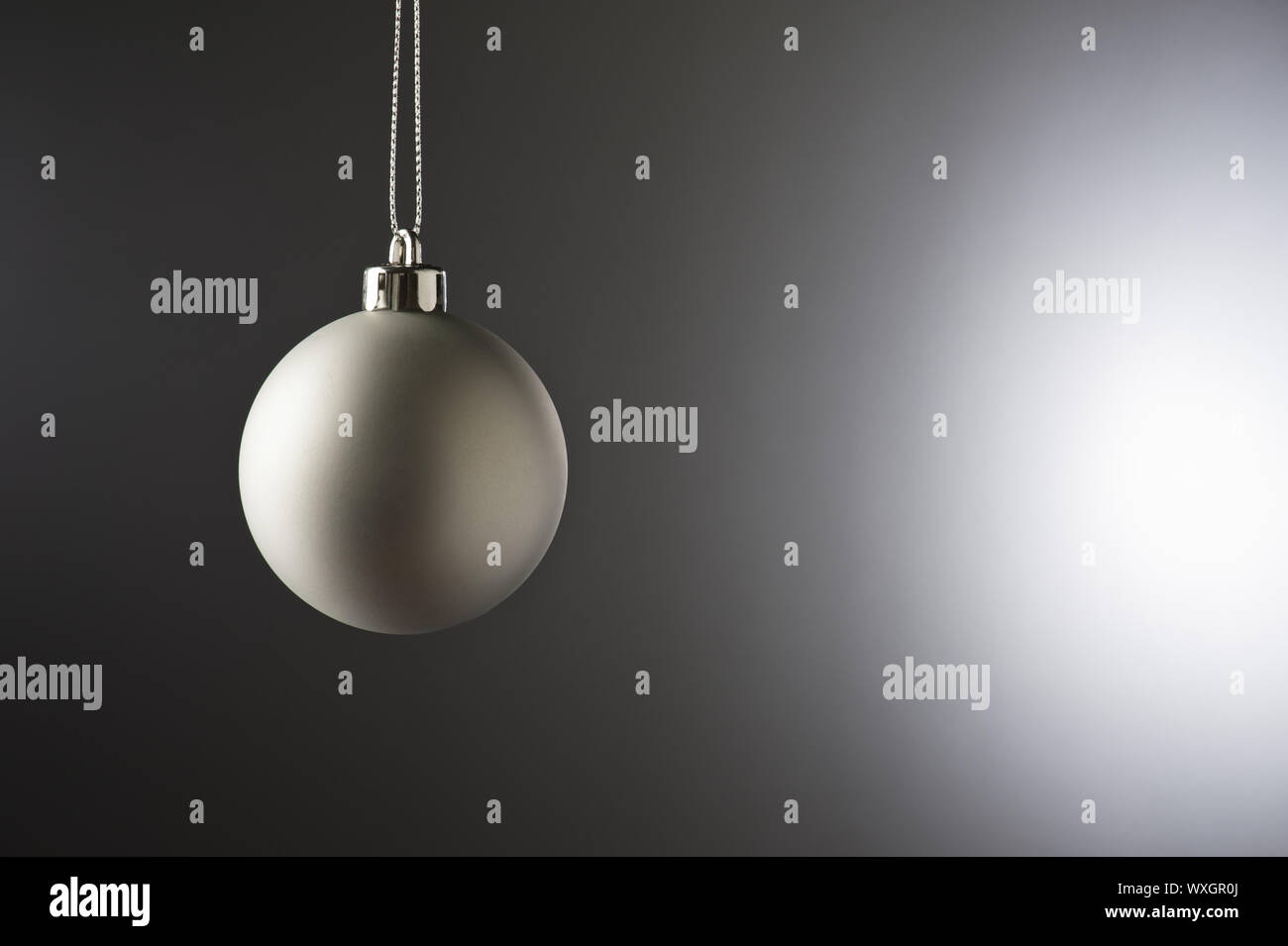 Christmas Bauble in simple color setting and side lighting Stock Photo ...