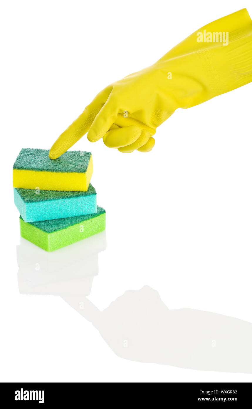 Hand sponges isolated on Cut Out Stock Images & Pictures - Alamy