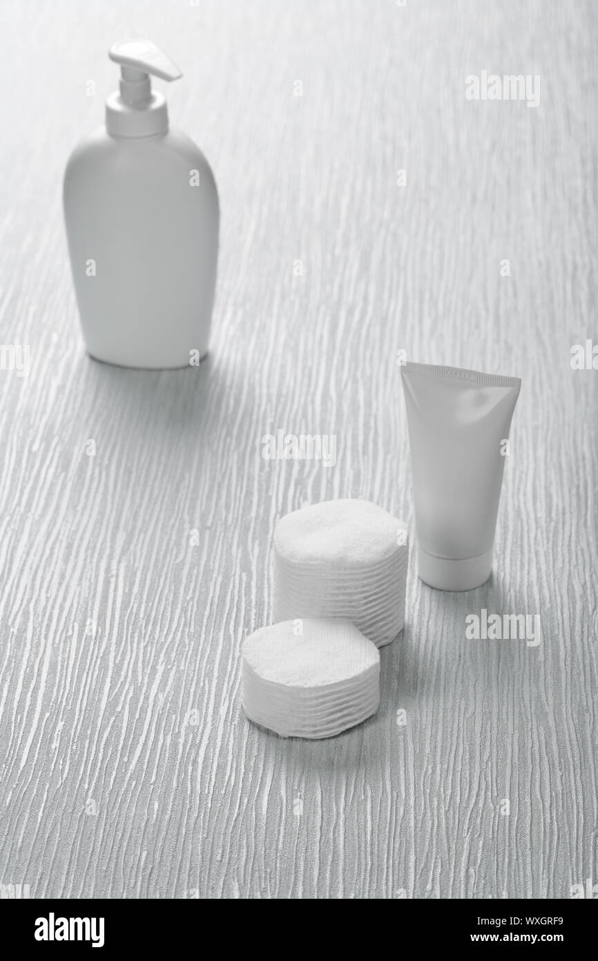 white objects on blue background Stock Photo - Alamy