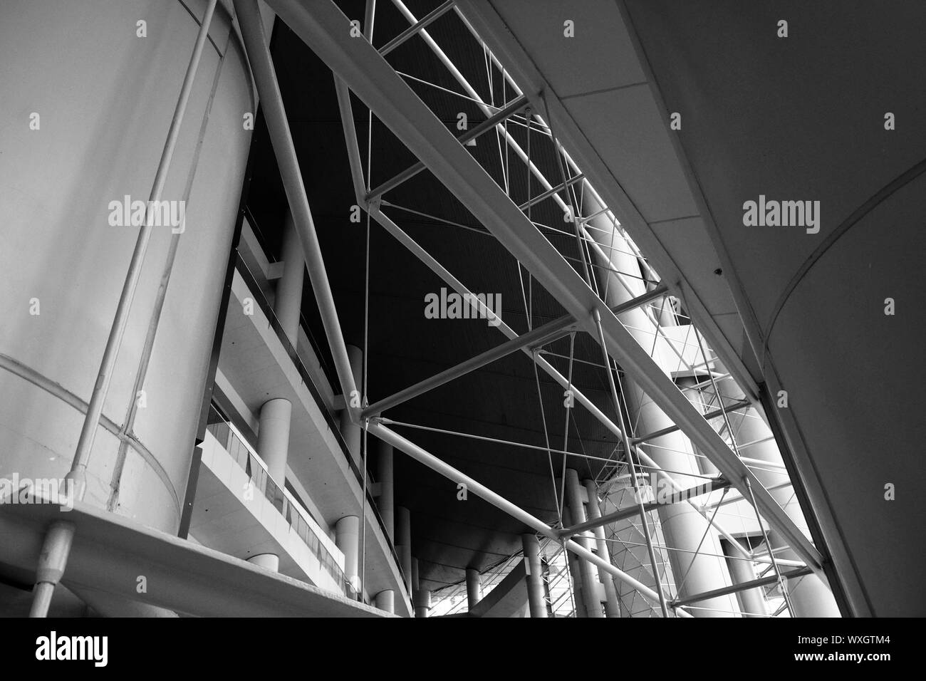 Corporate building inside structure Black and White Stock Photos ...