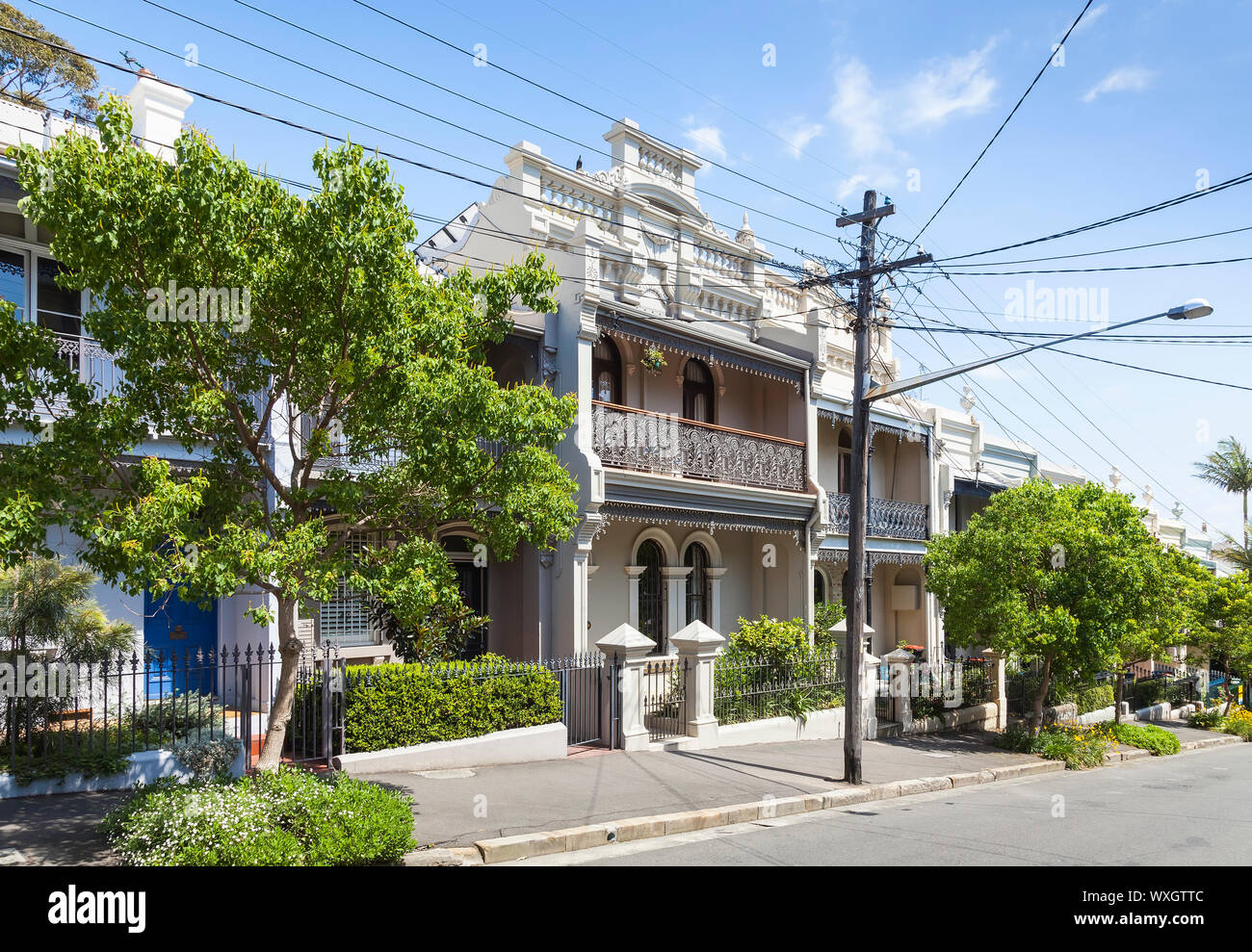 An image of the nice terrace houses in Paddington Sydney Stock Photo ...