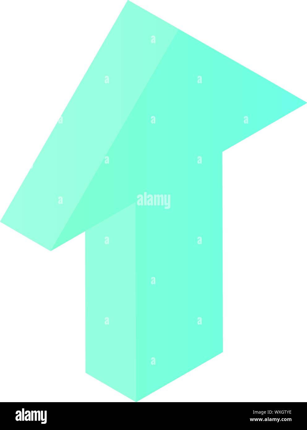 Up arrow icon. Isometric of up arrow vector icon for web design ...