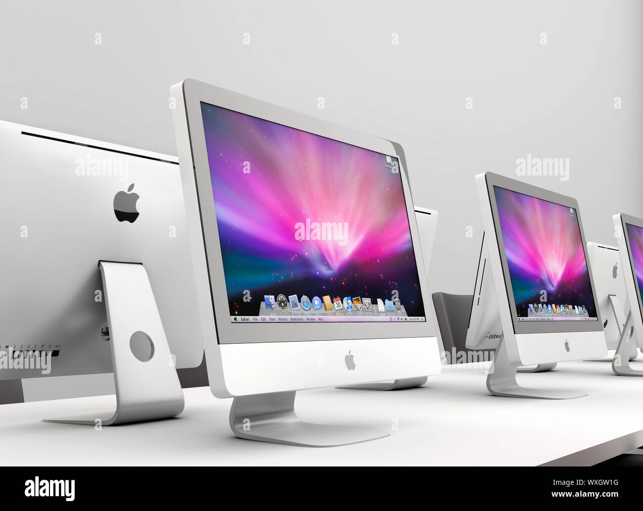 Imac work group Stock Photo - Alamy