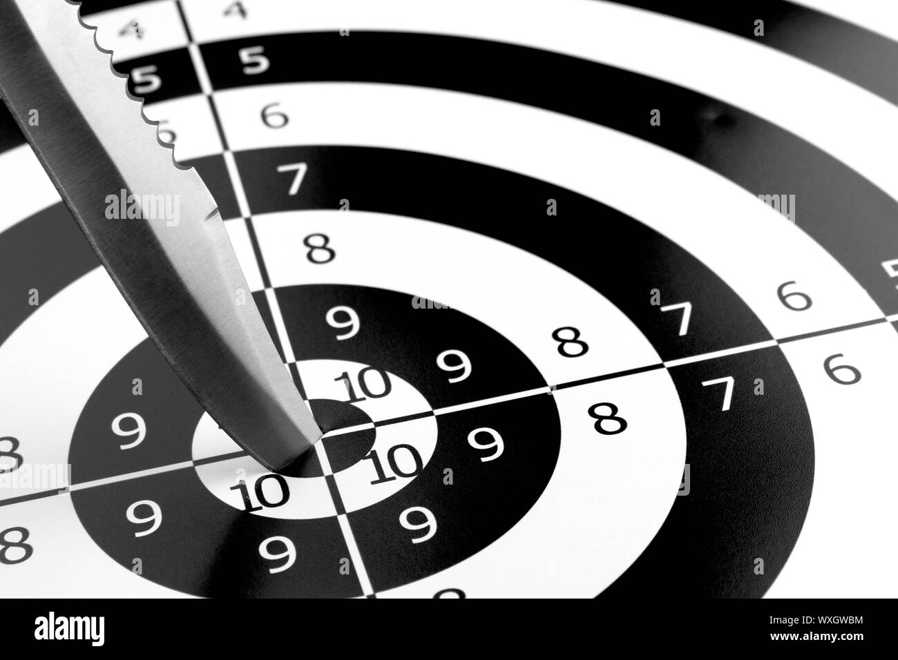 Bullseye conceptual success Black and White Stock Photos & Images - Alamy