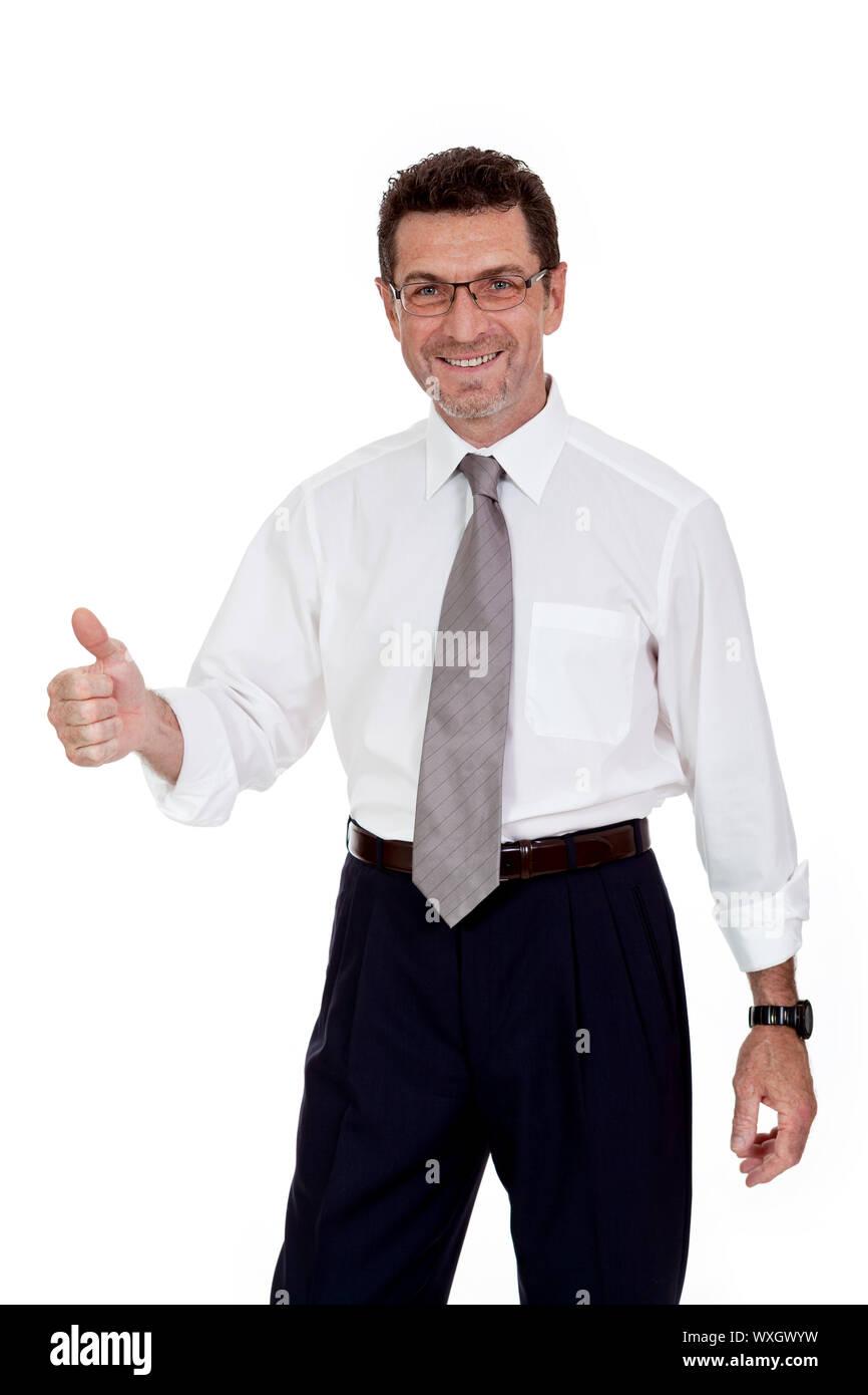 adult businessman happy successful isolated on white background Stock ...