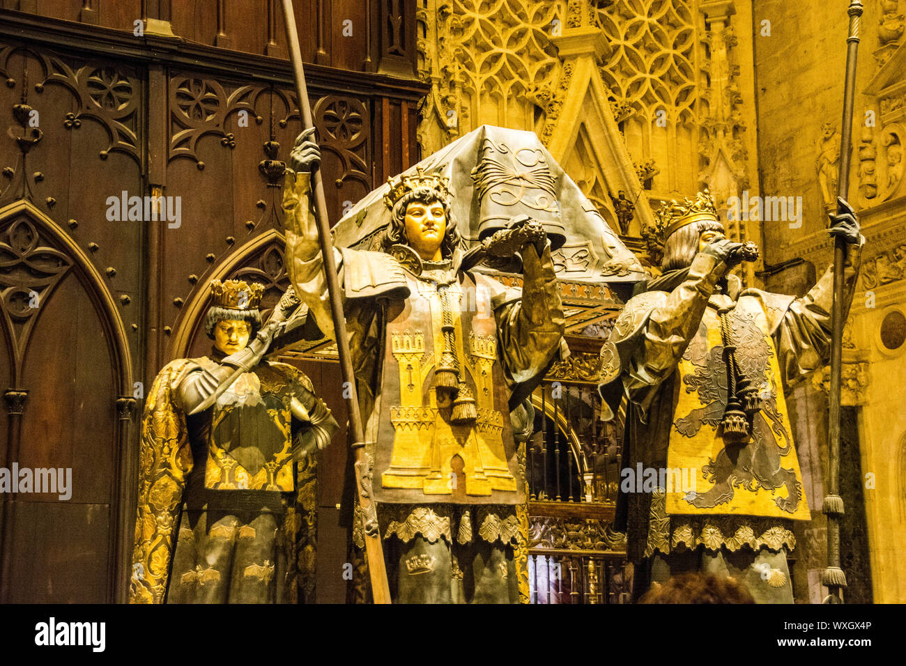 A religious relic. Part of the interior design of the Seville ...