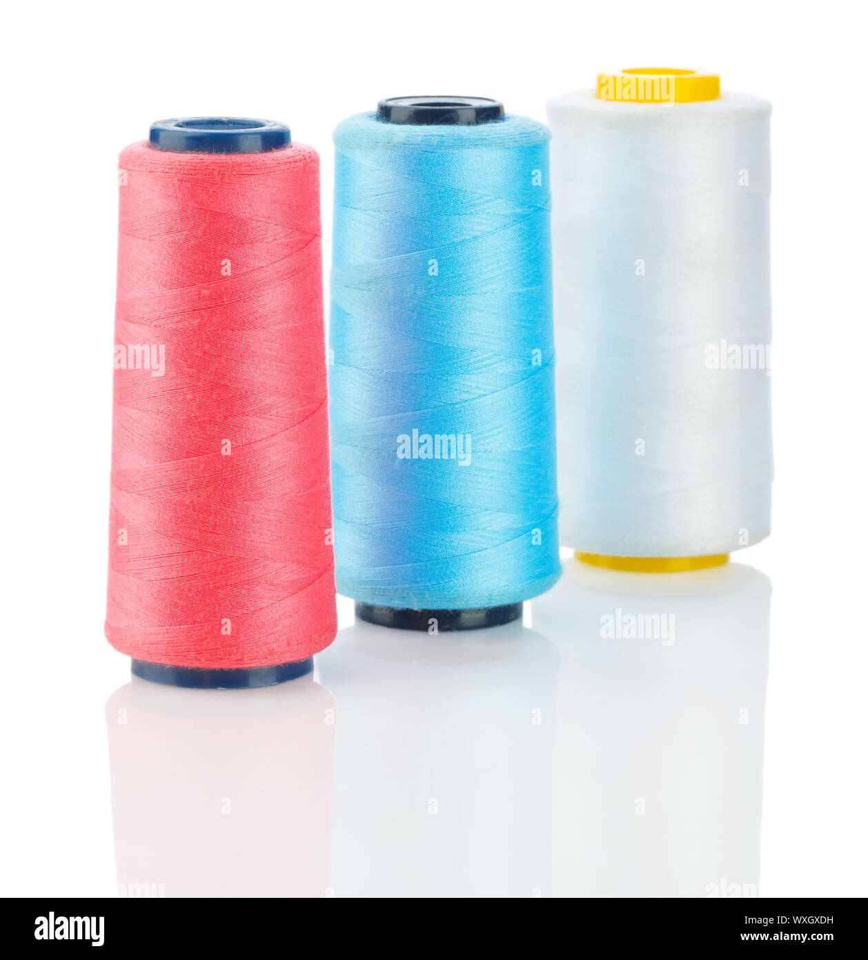 white red and blue thread Stock Photo - Alamy