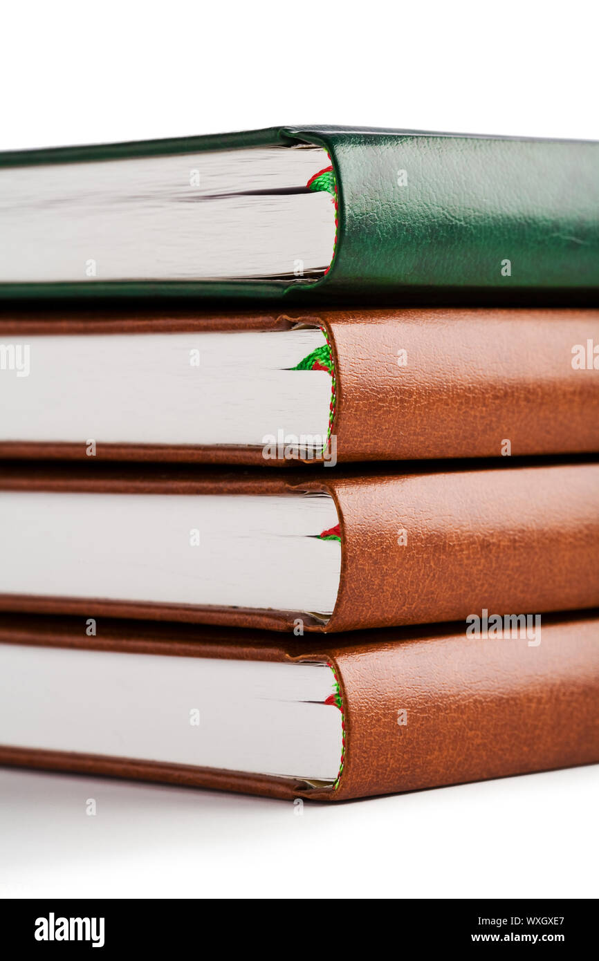 closeup view on a stack of book Stock Photo - Alamy