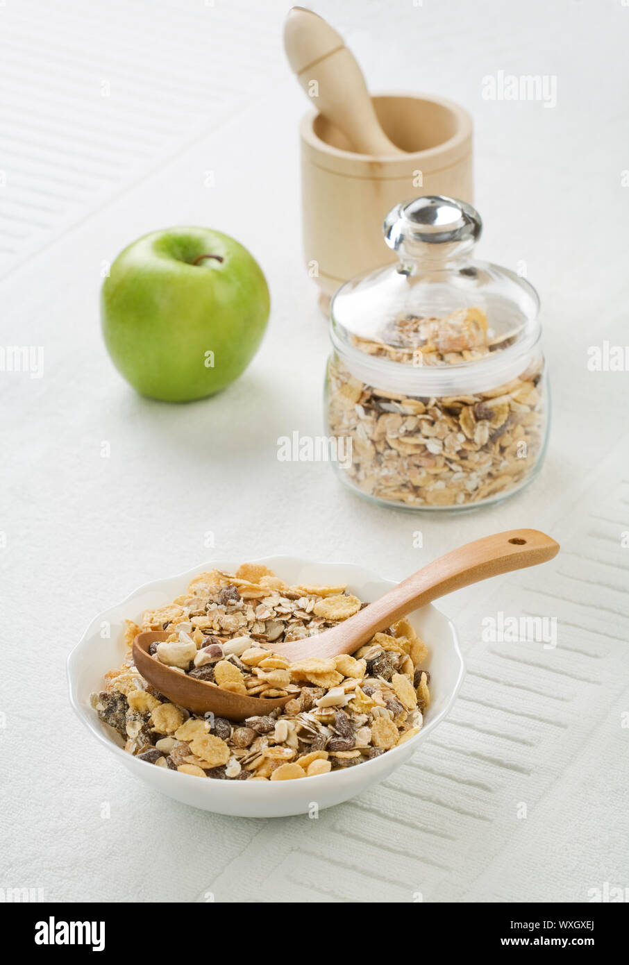 composition of healthy food Stock Photo - Alamy