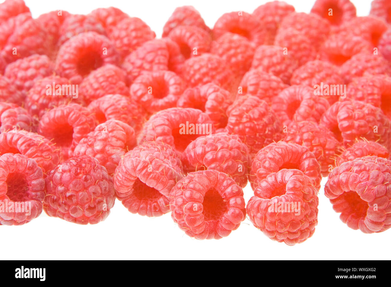 Raspberryes on white Stock Photo - Alamy