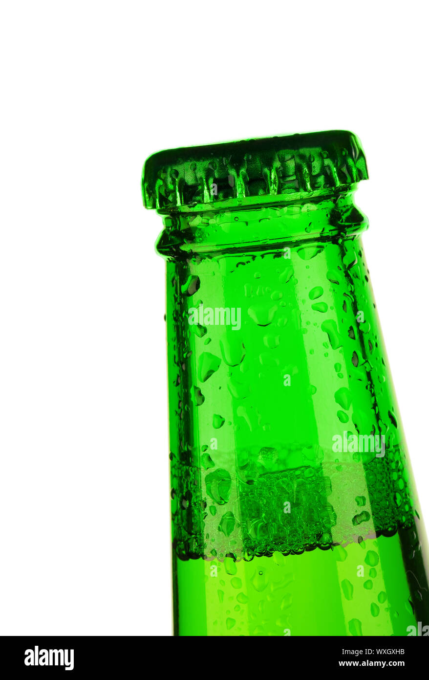 top of bottle of beer dropped Stock Photo - Alamy