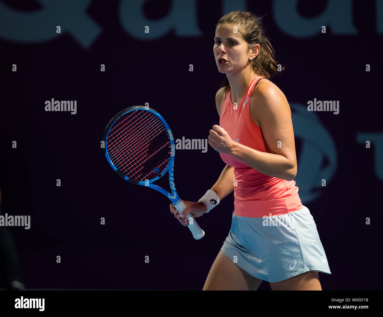 Julia Goerges of Germany in action during the second round at the 2019 ...