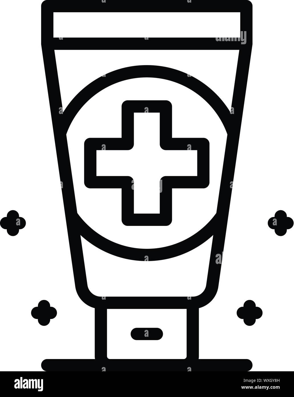 Medical cream icon. Outline medical cream vector icon for web design ...