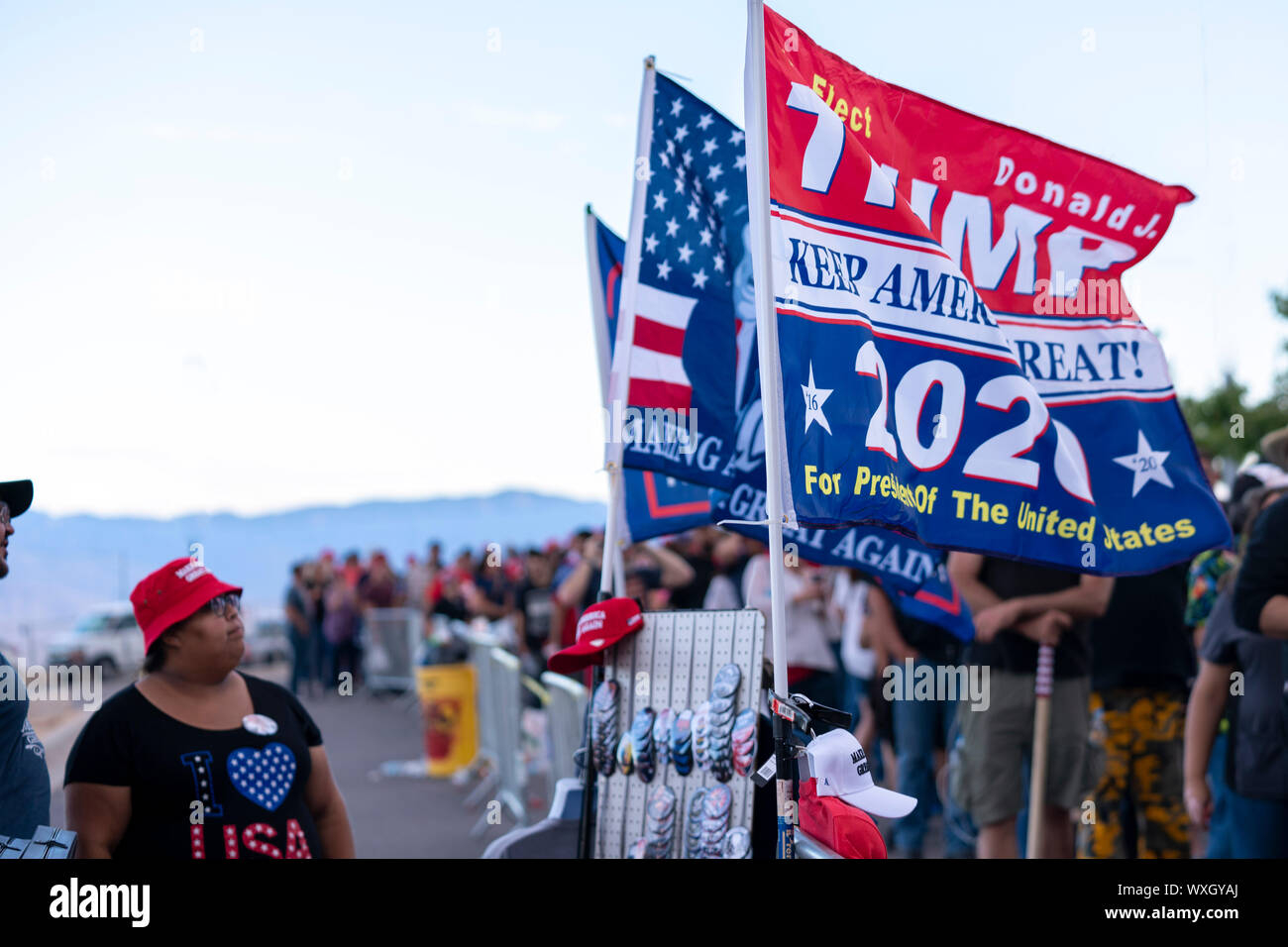 Trump flags hi-res stock photography and images - Alamy