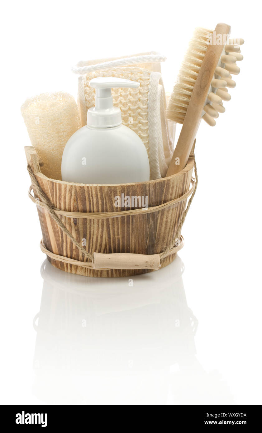 set of bathing accessories Stock Photo - Alamy