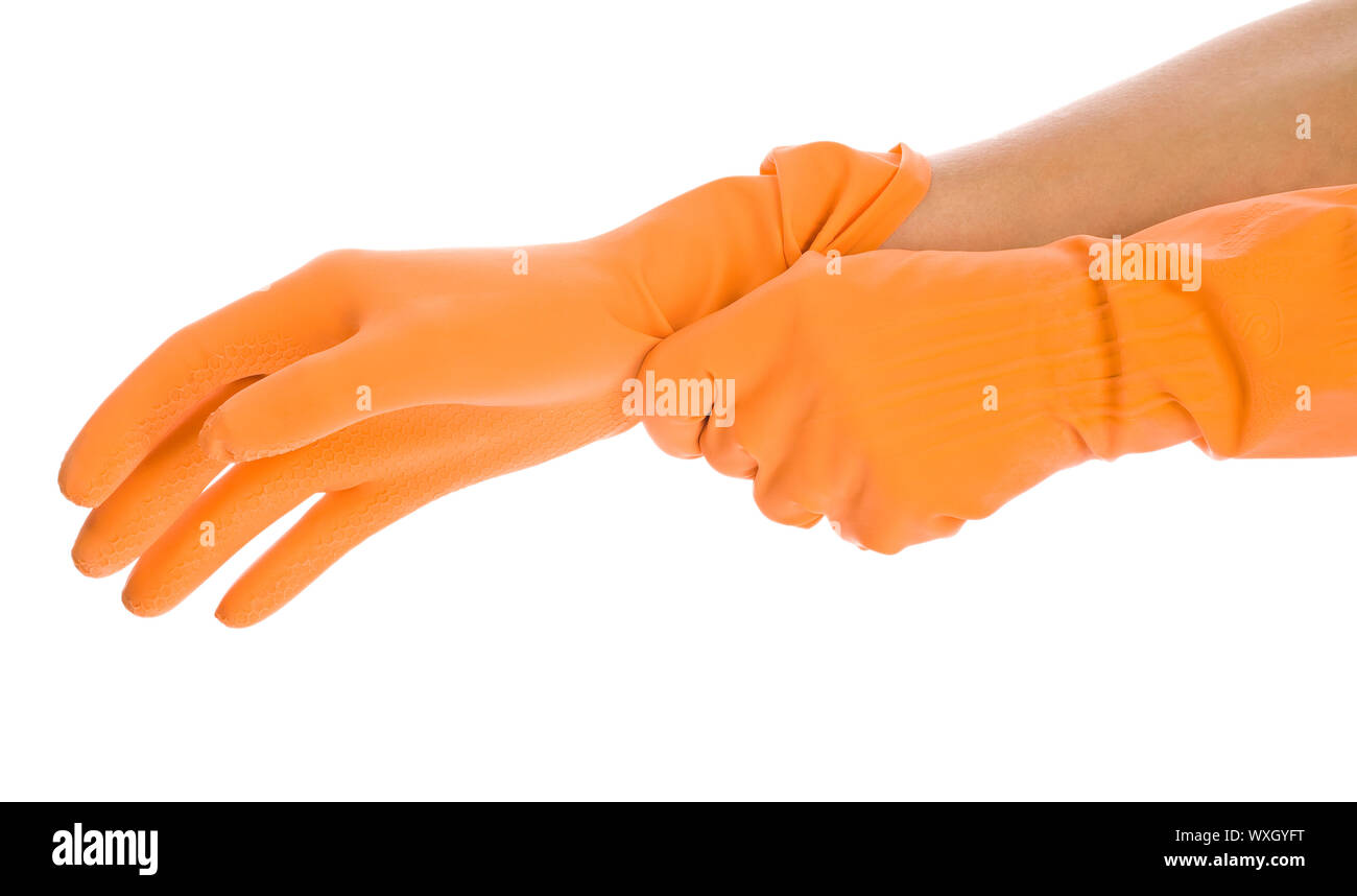 glowes and hand Stock Photo - Alamy