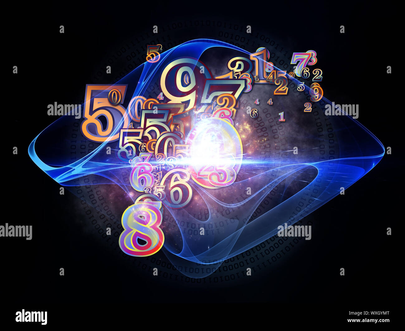 Digital Splash series. Background design of numbers, gradients and ...