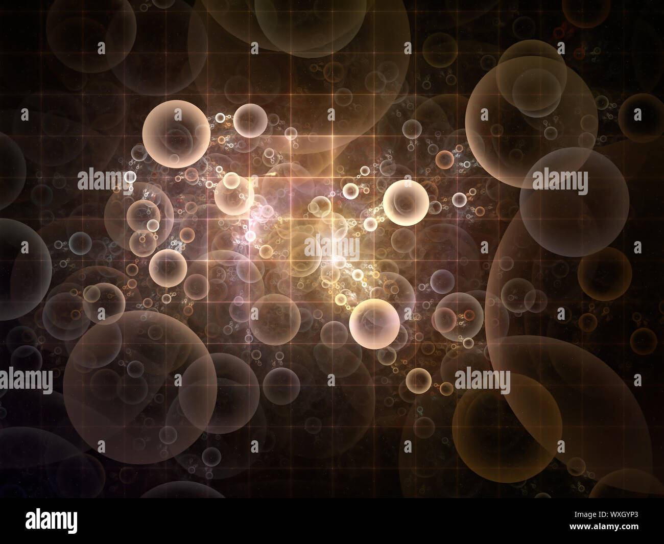 Composition of fractal circles pattern on the subject of science ...