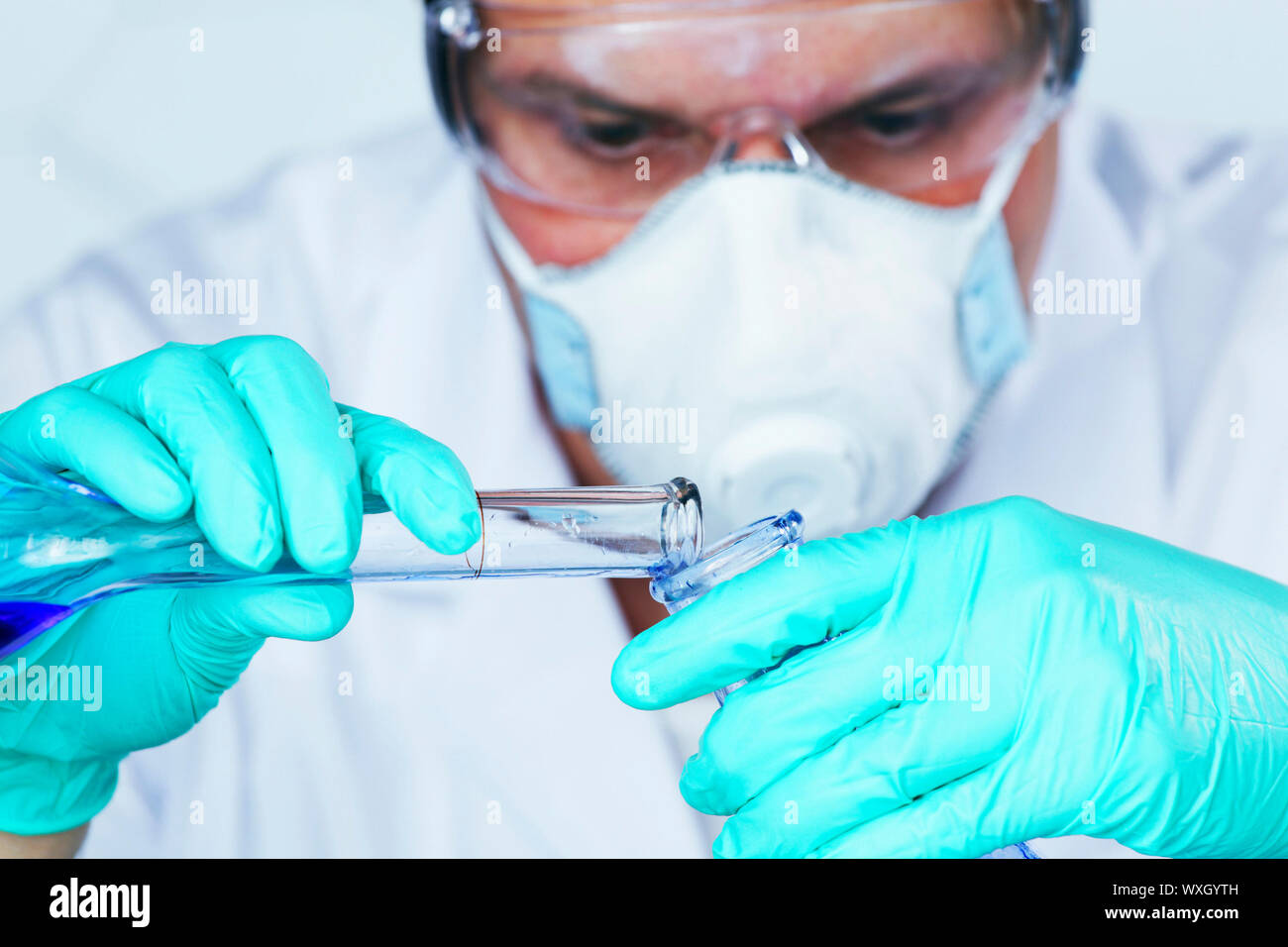 Chemistry Scientist conducting experiments in laboratory Stock Photo ...