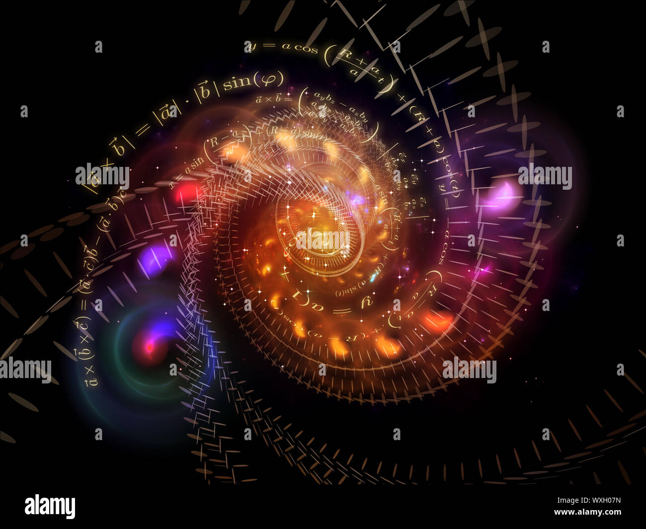 Backdrop design of spiral elements to provide supporting composition ...