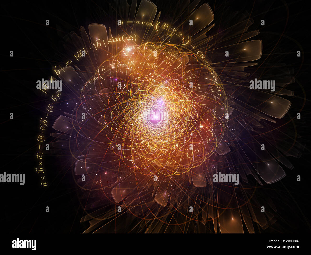 Backdrop of spiral elements on the subject of design, science and ...