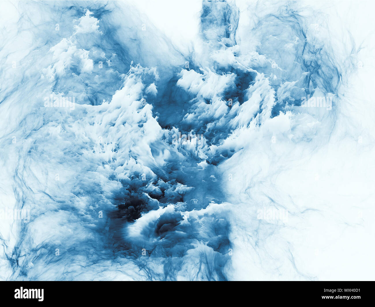 Composition of bursting strands of fractal smoke and paint on the ...