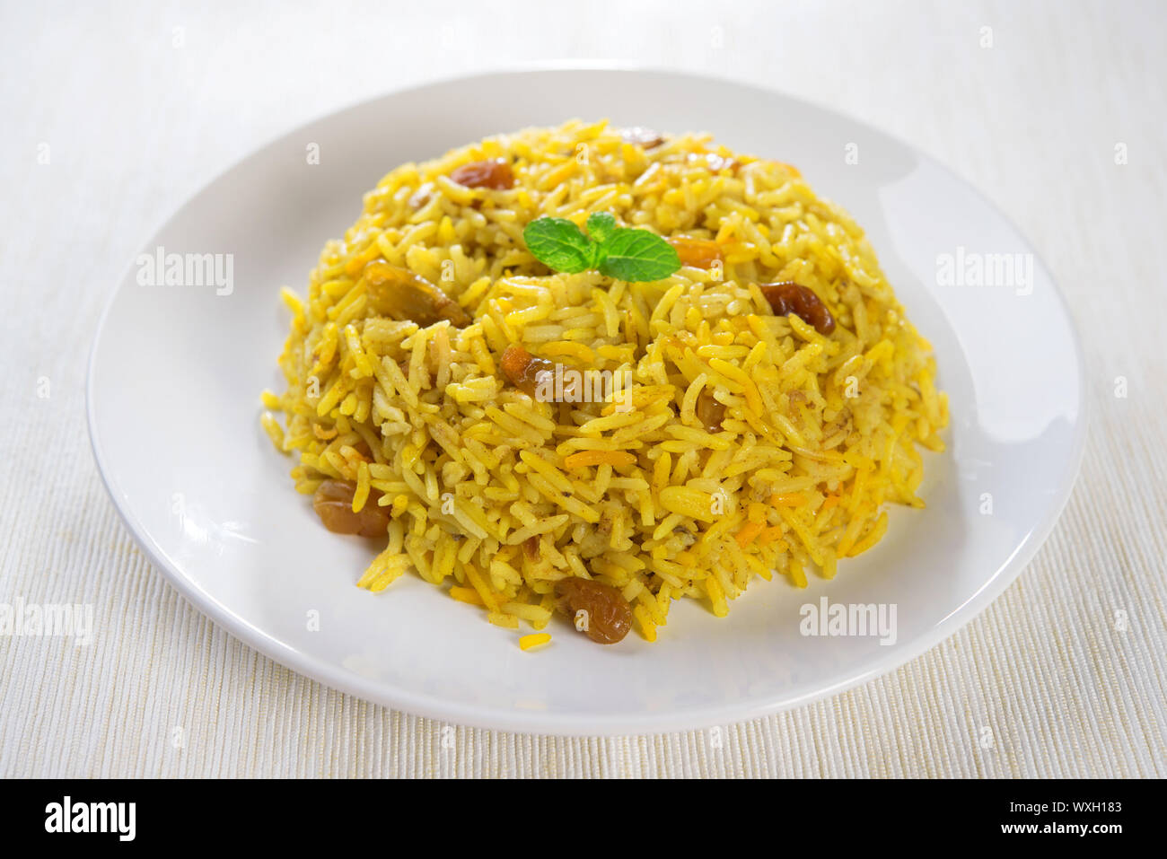 Arabian rice kabsa, Ramadan food in middle east Stock Photo - Alamy
