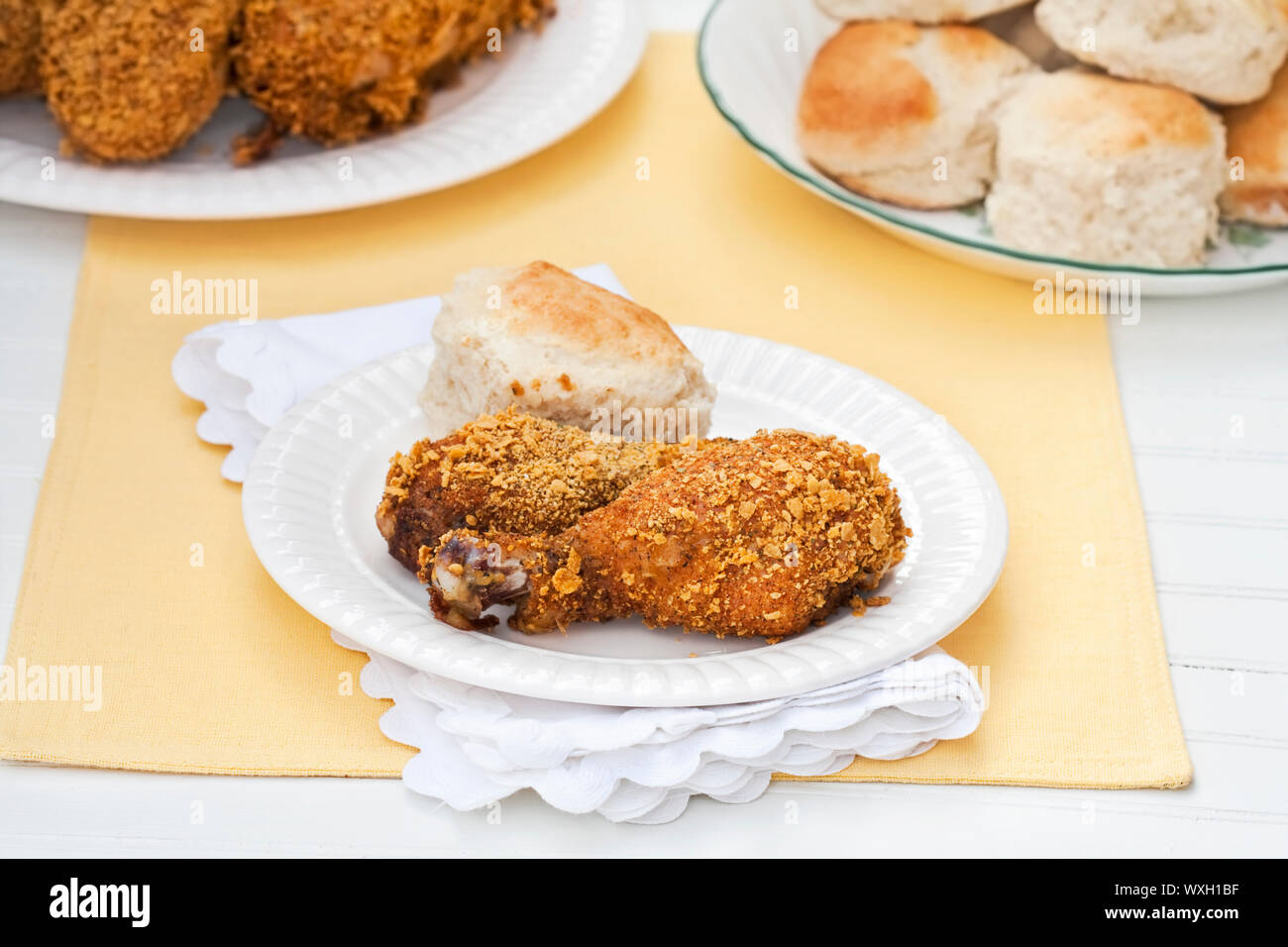 Oven Fried Chicken Stock Photo - Alamy