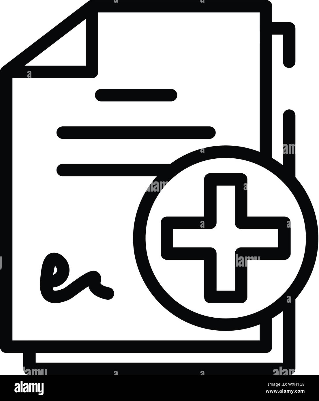 Medical report icon. Outline medical report vector icon for web design ...