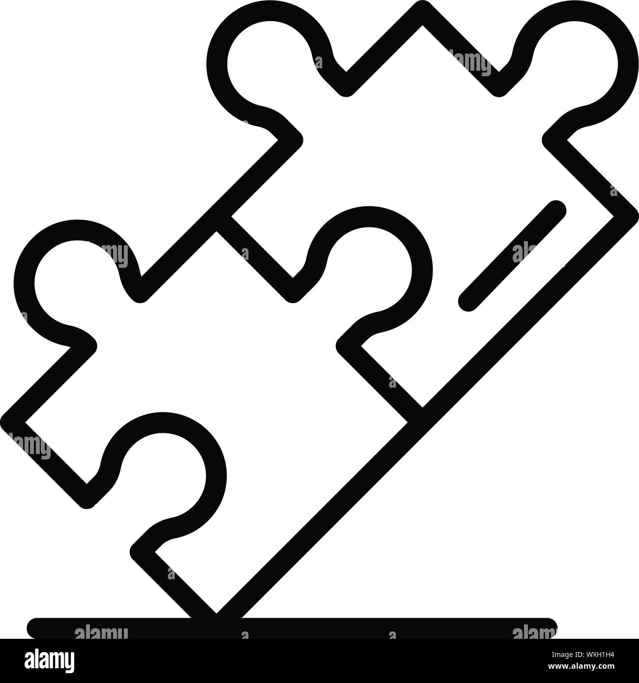 Puzzles icon. Outline puzzles vector icon for web design isolated on ...