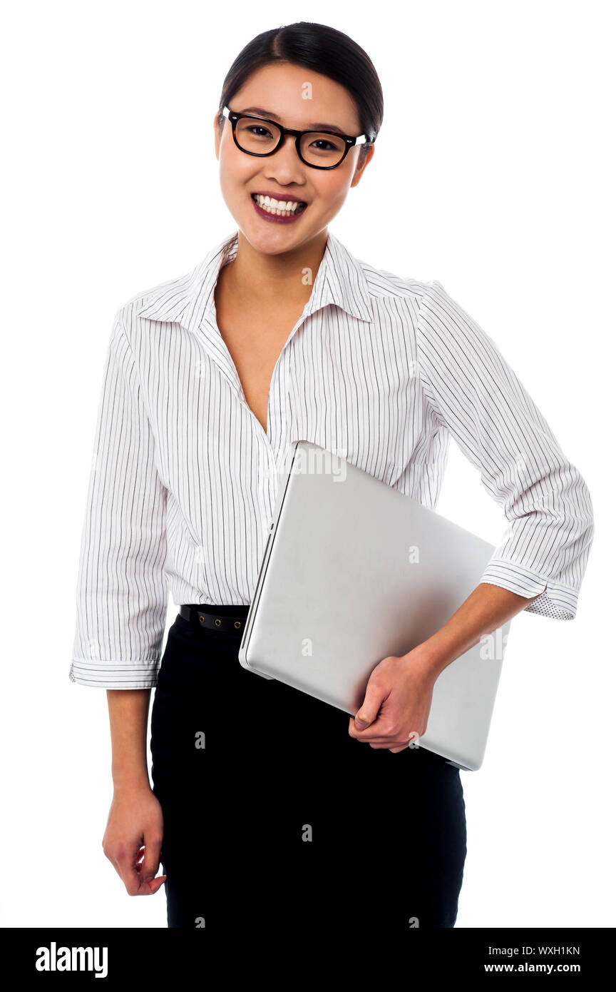 Smiling corporate lady wearing hi-res stock photography and images - Alamy