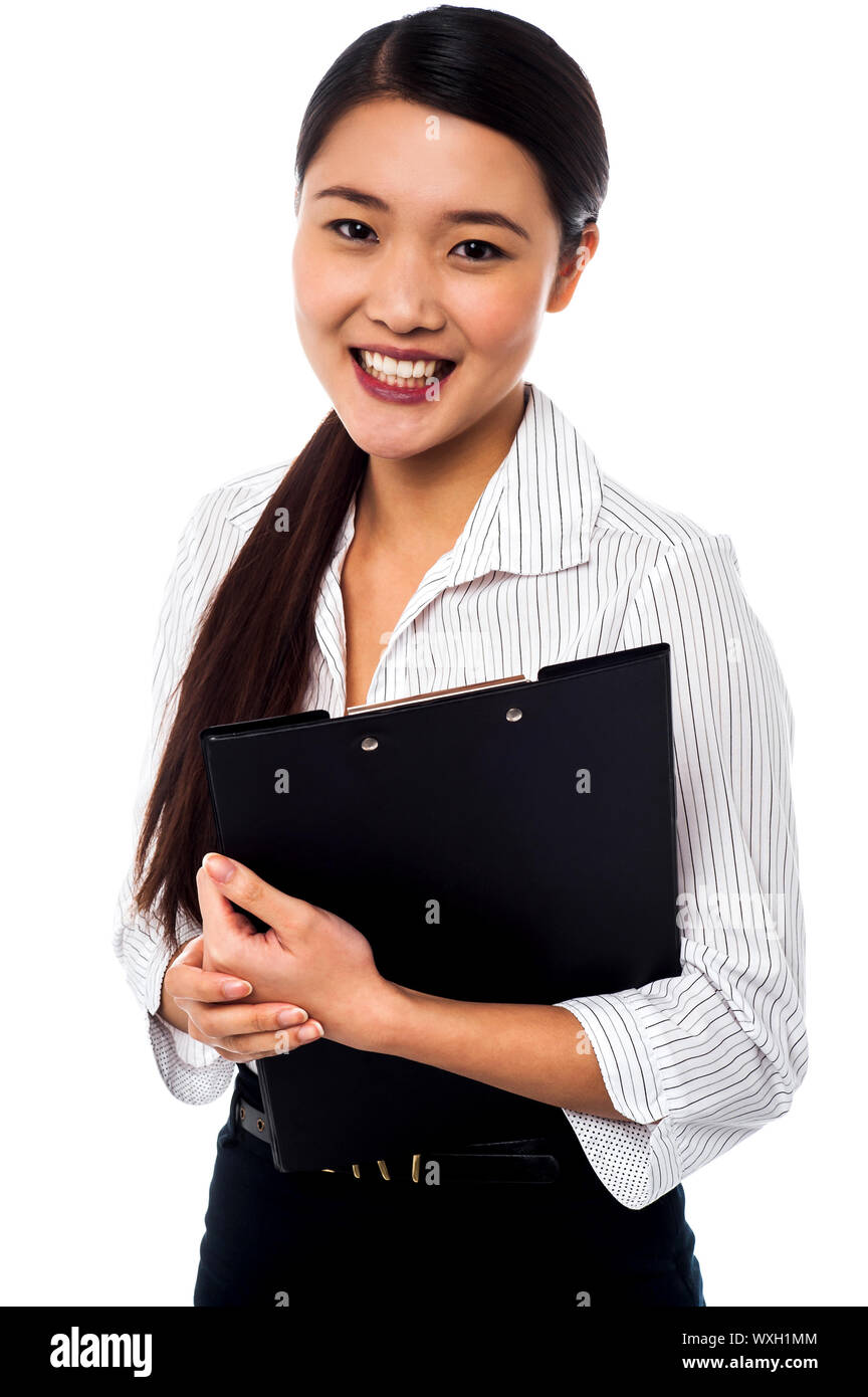 Business lady ready to attend annual meeting Stock Photo - Alamy